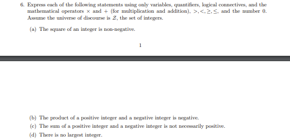 Solved Express each of the following statements using only | Chegg.com