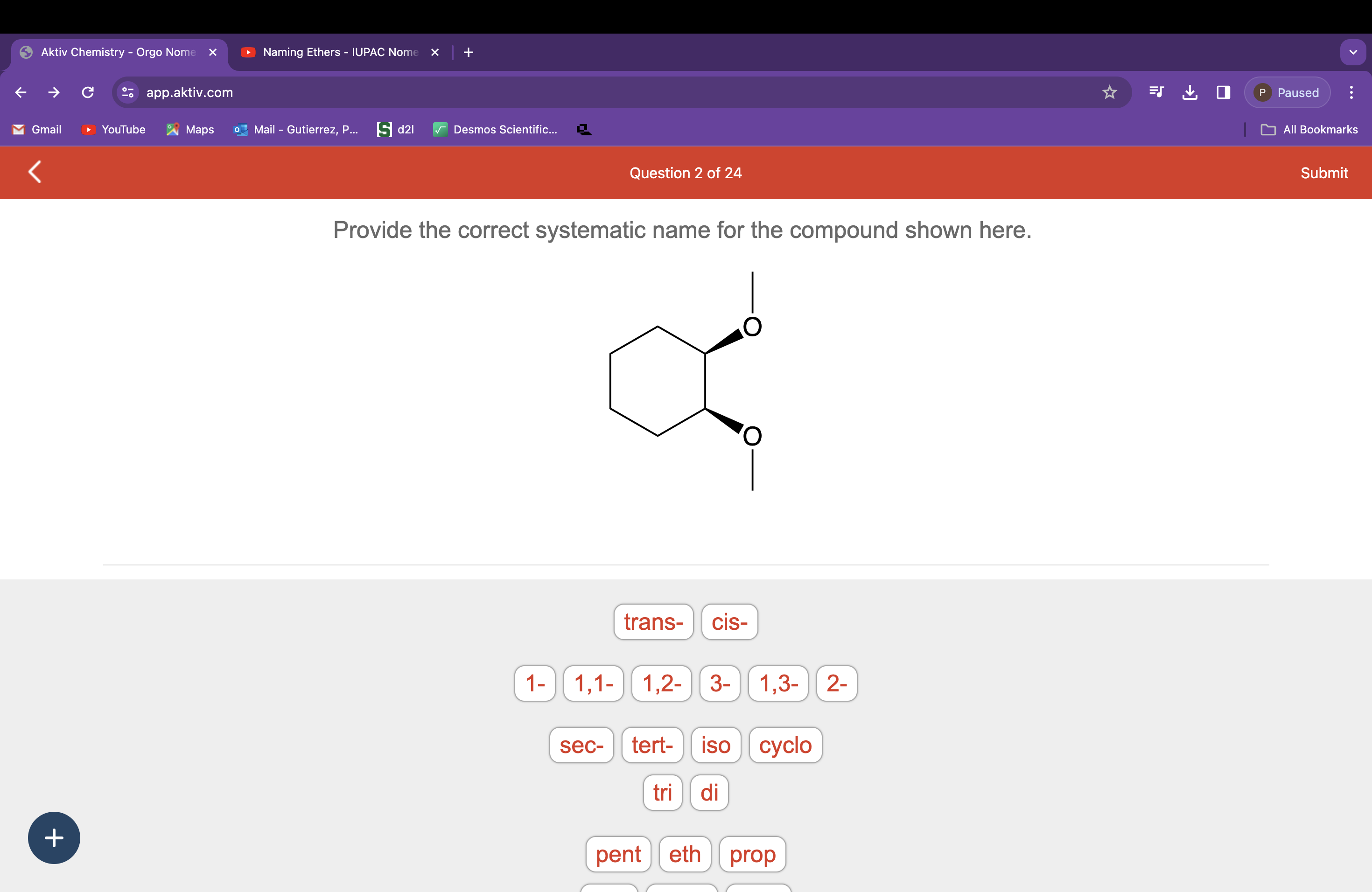 Solved Provide the correct systematic name for the compound | Chegg.com