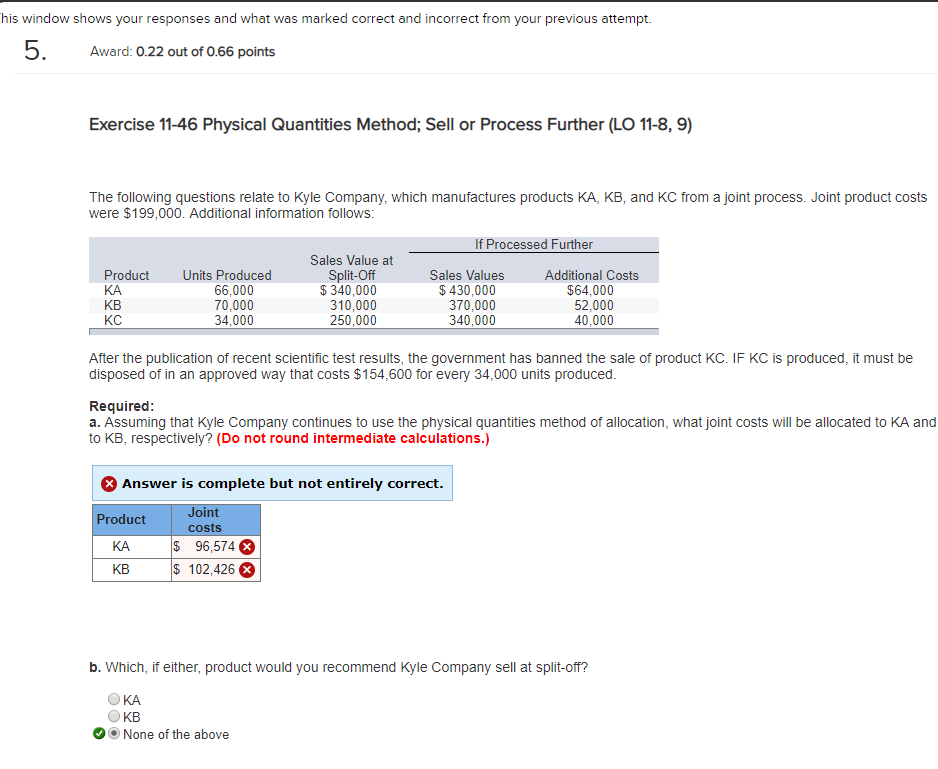 Solved Exercise 11-46 Physical Quantities Method; Sell | Chegg.com