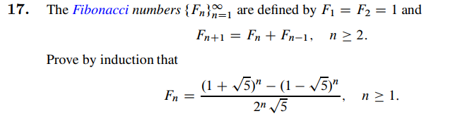 Solved 7. The Fibonacci numbers {Fn}n=1∞ are defined by | Chegg.com