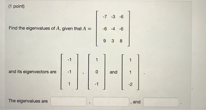 Solved (1 point) A is an n × n matrix. Check the true | Chegg.com