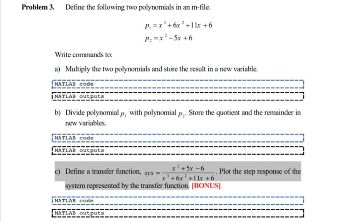 Solved Problem 3. Define the following two polynomials in an | Chegg.com