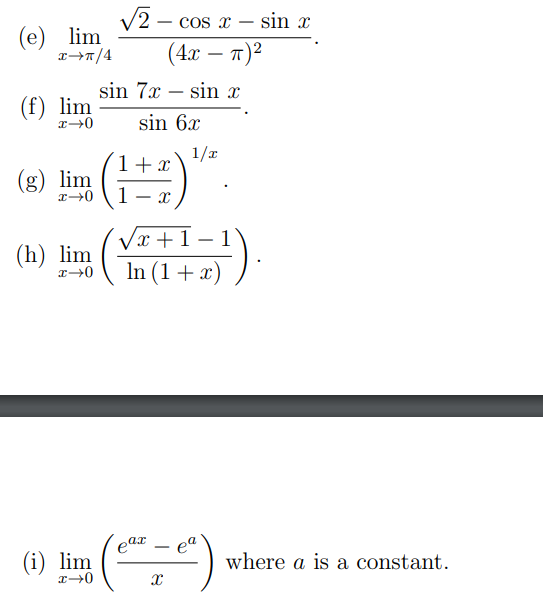 Solved 2. Without using l'Hôpital's rule, evaluate the | Chegg.com
