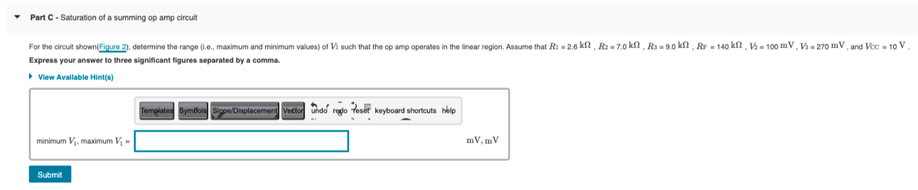 Solved Part A - Calculating the output voltage of a summing | Chegg.com