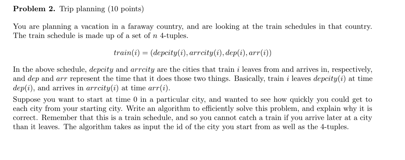 Solved Dijkstra Algorithm and Trip Planing Please take | Chegg.com