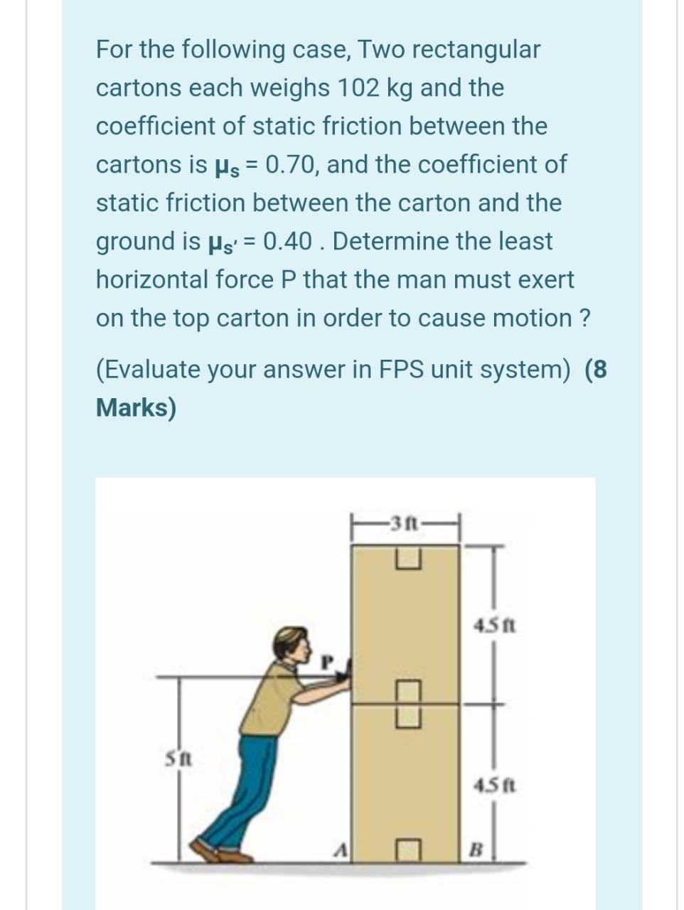 Solved For the following case, Two rectangular cartons each | Chegg.com