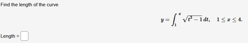 Solved Arc Length: Find the length of the | Chegg.com