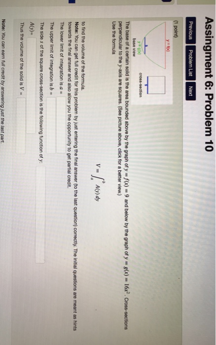 Solved Assingment 6: Problem 10 Problem ist Next | Chegg.com