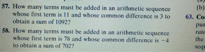 Solved How many terms must be added in an arithmetic | Chegg.com