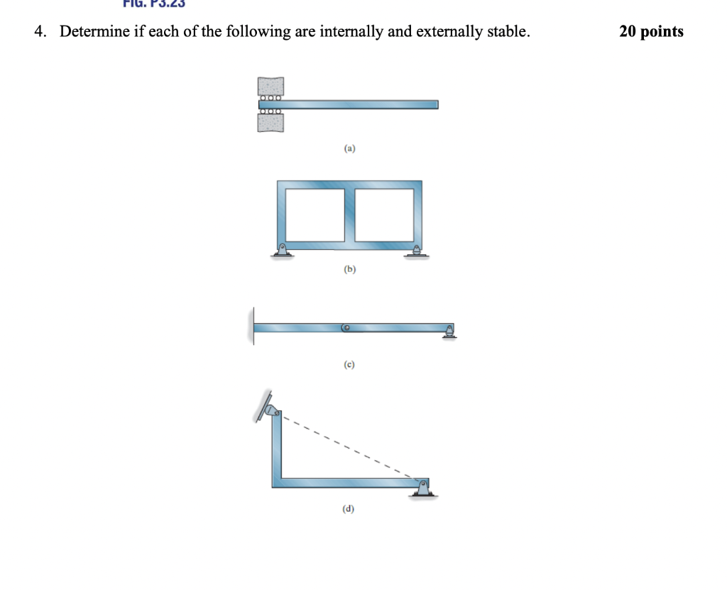 Solved 4. Determine if each of the following are internally | Chegg.com