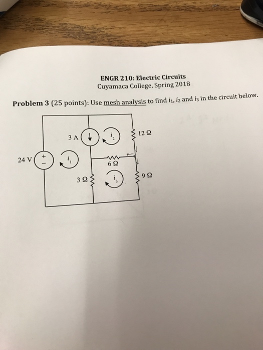 Solved ENGR 210: Electric Circuits Cuyamaca College, Spring | Chegg.com