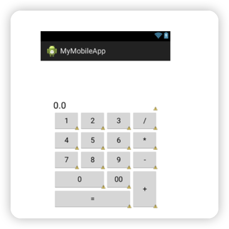 Solved Use the TableLayout to design a calculator interface | Chegg.com