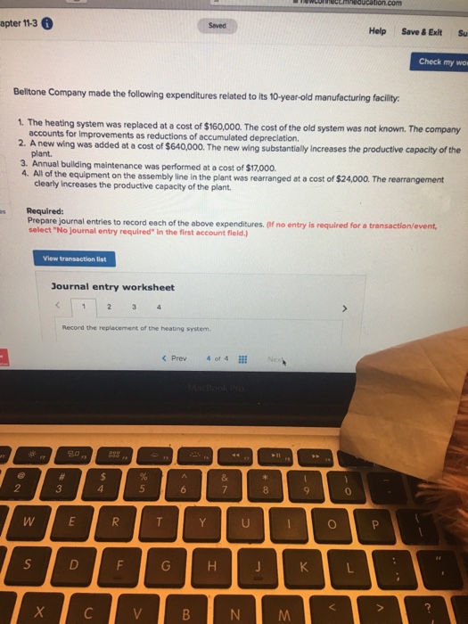 Solved apter 11-3 6 4 O Help Save &Exit Su Check my wos | Chegg.com