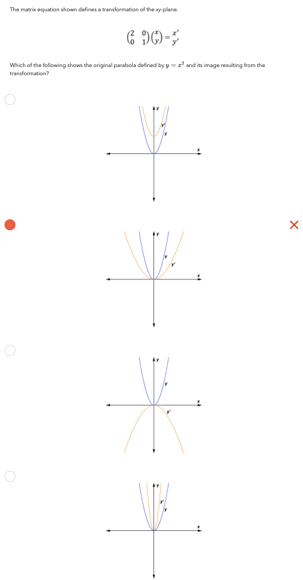 Solved The matrix equation shown defines a transformation of | Chegg.com