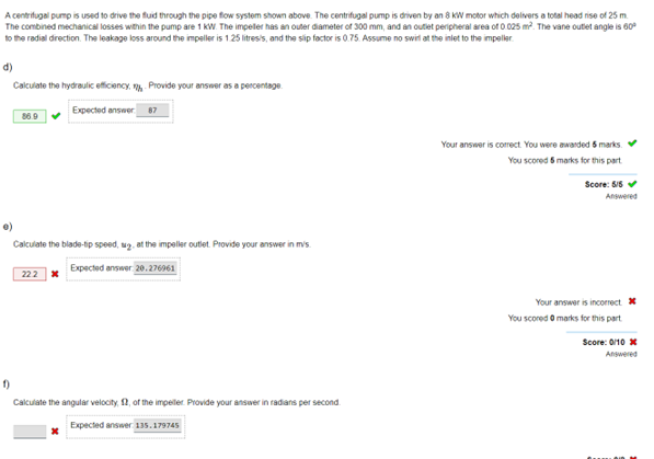 Solved A centrifugel pump is used to drive the fluid through | Chegg.com