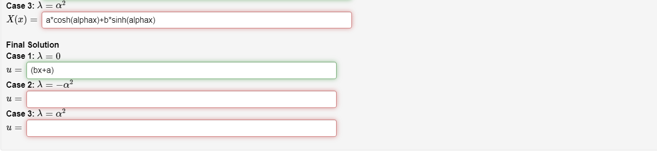 Solved (2 points) is typed as lambda, a as alpha. The PDE | Chegg.com