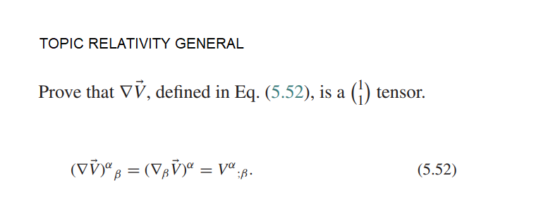 Solved TOPIC RELATIVITY GENERAL Prove that VV, defined in | Chegg.com