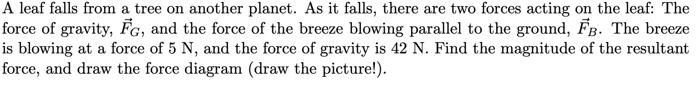 Solved 7 A leaf falls from a tree on another planet. As it | Chegg.com
