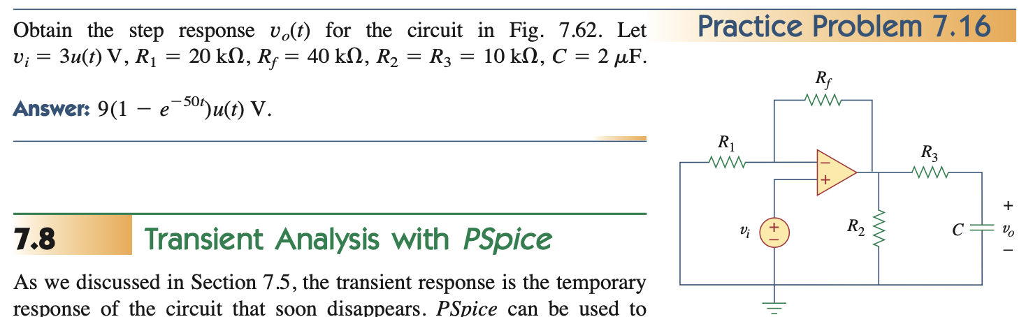 Solved Obtain the step response vo(t) ﻿for the circuit in | Chegg.com