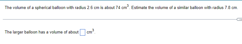 Solved The volume of a spherical balloon with radius 2.6 cm | Chegg.com