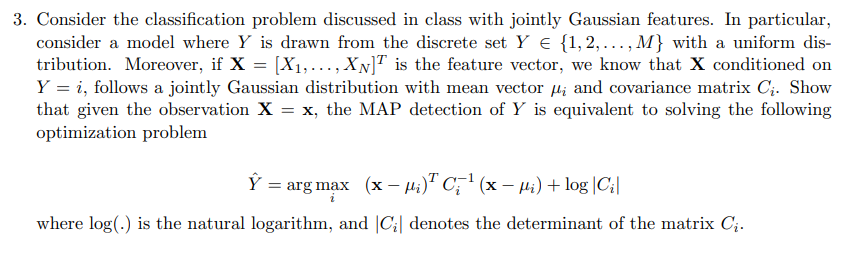 3. Consider the classification problem discussed in | Chegg.com