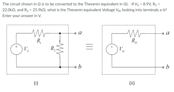 Solved The circuit shown in (i) is to be converted to the | Chegg.com