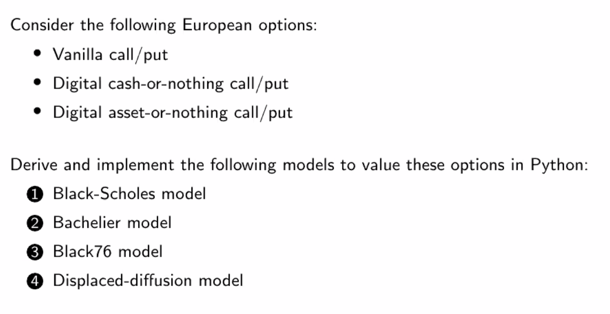 Consider the following European options: • Vanilla | Chegg.com