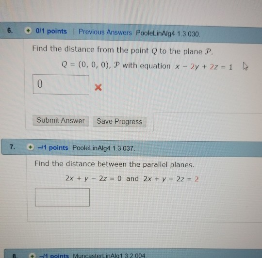 Solved 6. 0/1 points | Previous Answers PooleLinAlg4 1.3.030 | Chegg.com