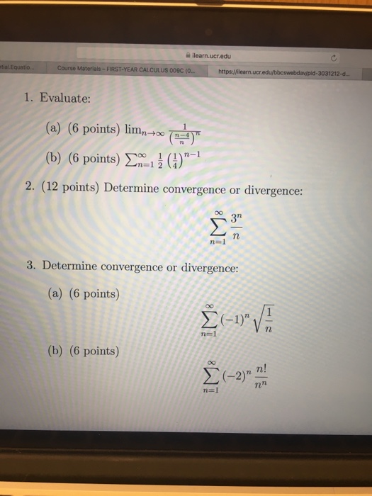 Solved 을 ilearn.ucr.edu Course Materials-FIRST-YEAR CALCULUS | Chegg.com