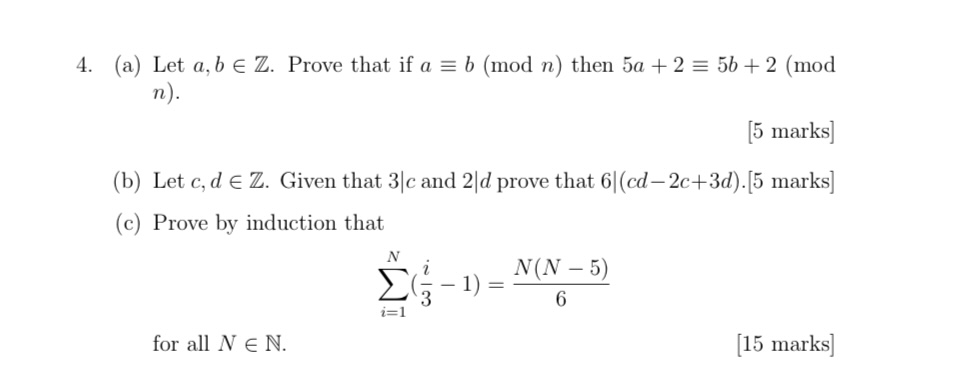 Solved (a) Let a,b∈Z. Prove that if a≡b(modn) then | Chegg.com