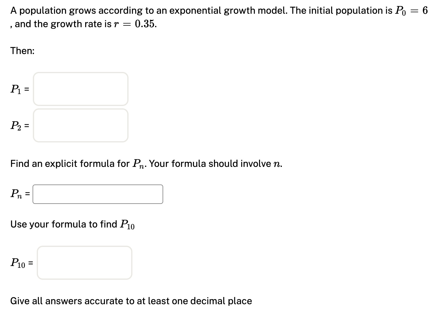 Solved A Population Grows According To An Exponential Growth 9435