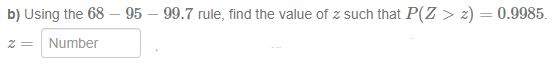 Solved 68–95–99.7 Rule --- Suppose that Z is the standard | Chegg.com