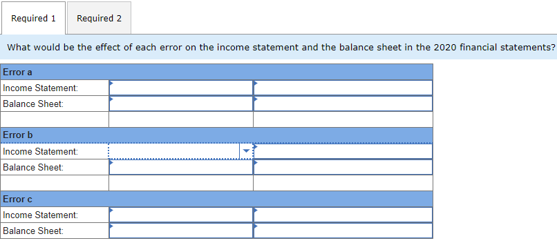 Solved Below are three independent and unrelated errors. a. | Chegg.com