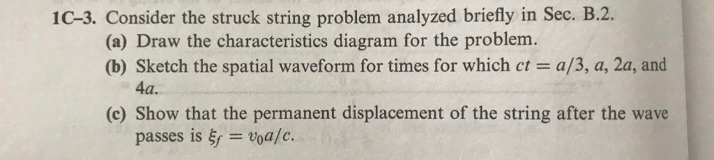 1C-3. Consider the struck string problem analyzed | Chegg.com