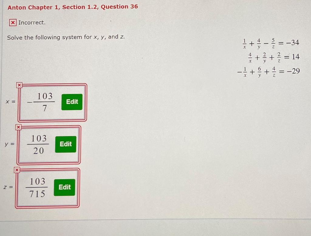 Solved Anton Chapter 1, Section 1.2, Question 36 X | Chegg.com