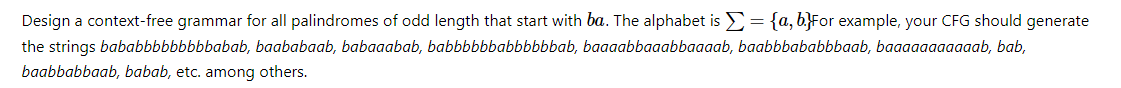Solved Design a context-free grammar for all palindromes of | Chegg.com