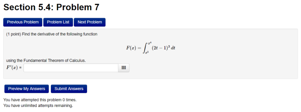 Solved Section 5.4: Problem 7 Previous Problem Problem List | Chegg.com