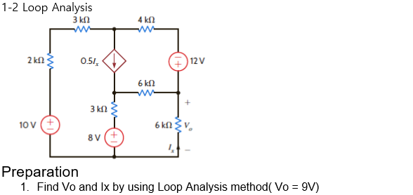 Solved Find Vo and Ix by using Loop Analysis method( Vo = | Chegg.com
