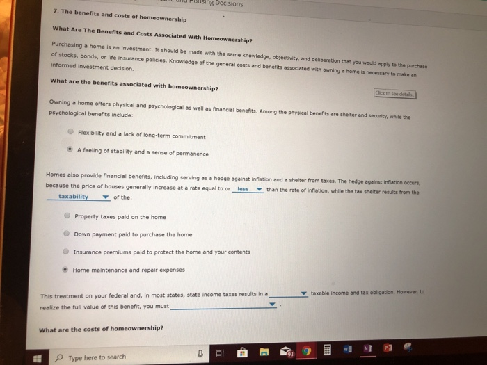 Solved using Decisions 7. The benefits and costs of | Chegg.com