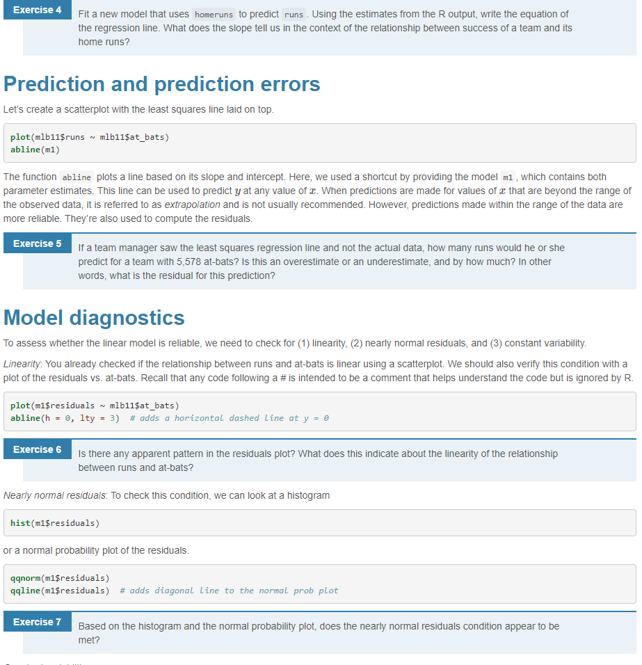 Introduction to linear regression Batter up The movie | Chegg.com