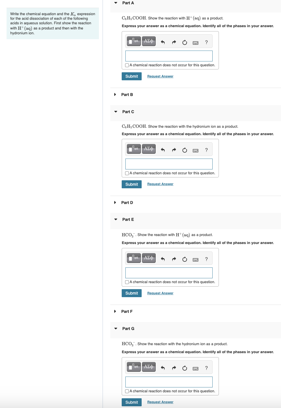 Solved Write the chemical equation and the Ka expression for | Chegg.com