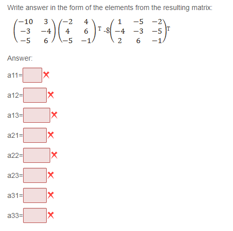 Solved Write answer in the form of the elements from the | Chegg.com