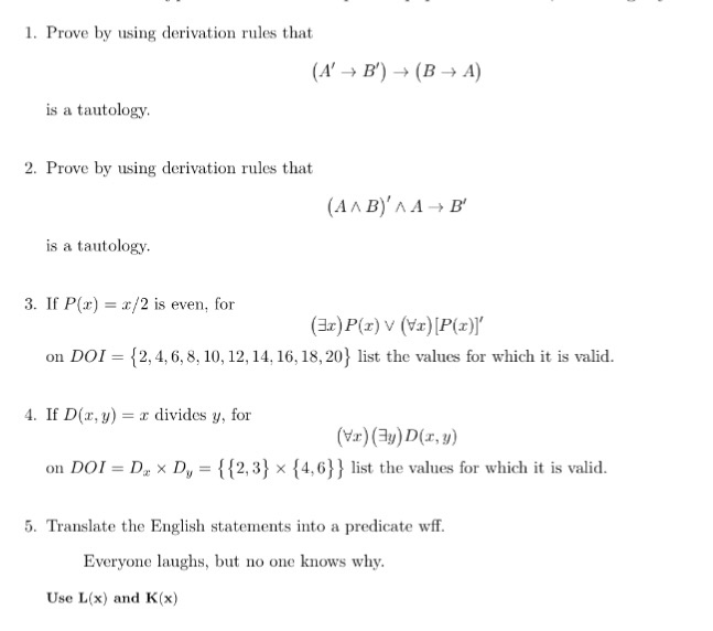 Solved Prove by using derivation rules that (A' rightarrow | Chegg.com