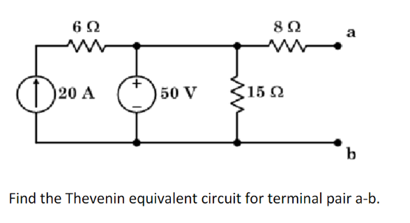 Solved Find the Thevenin equivalent circuit for terminal | Chegg.com
