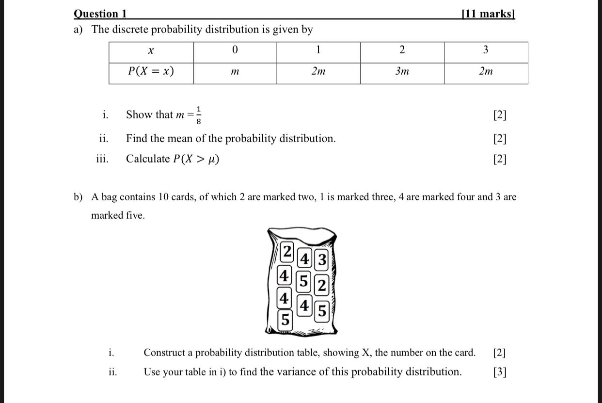 Solved a) The discrete probability distribution is given by | Chegg.com