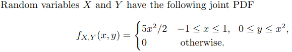 Solved Random variables X and Y have the following joint PDF | Chegg.com