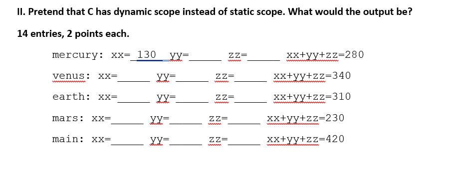 Solved We Know That C Uses Static Scope In This Assignment