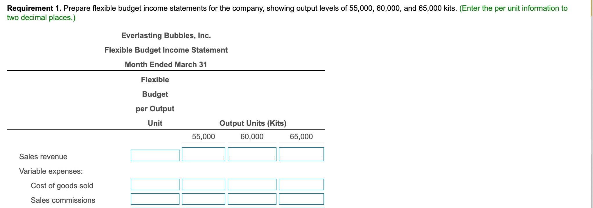 Solved Everlasting Bubbles, Inc., produces multicolored | Chegg.com