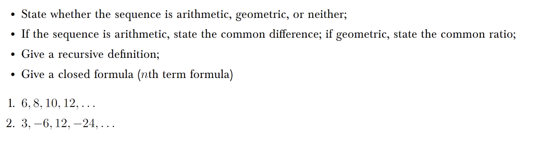 Solved - State whether the sequence is arithmetic, | Chegg.com