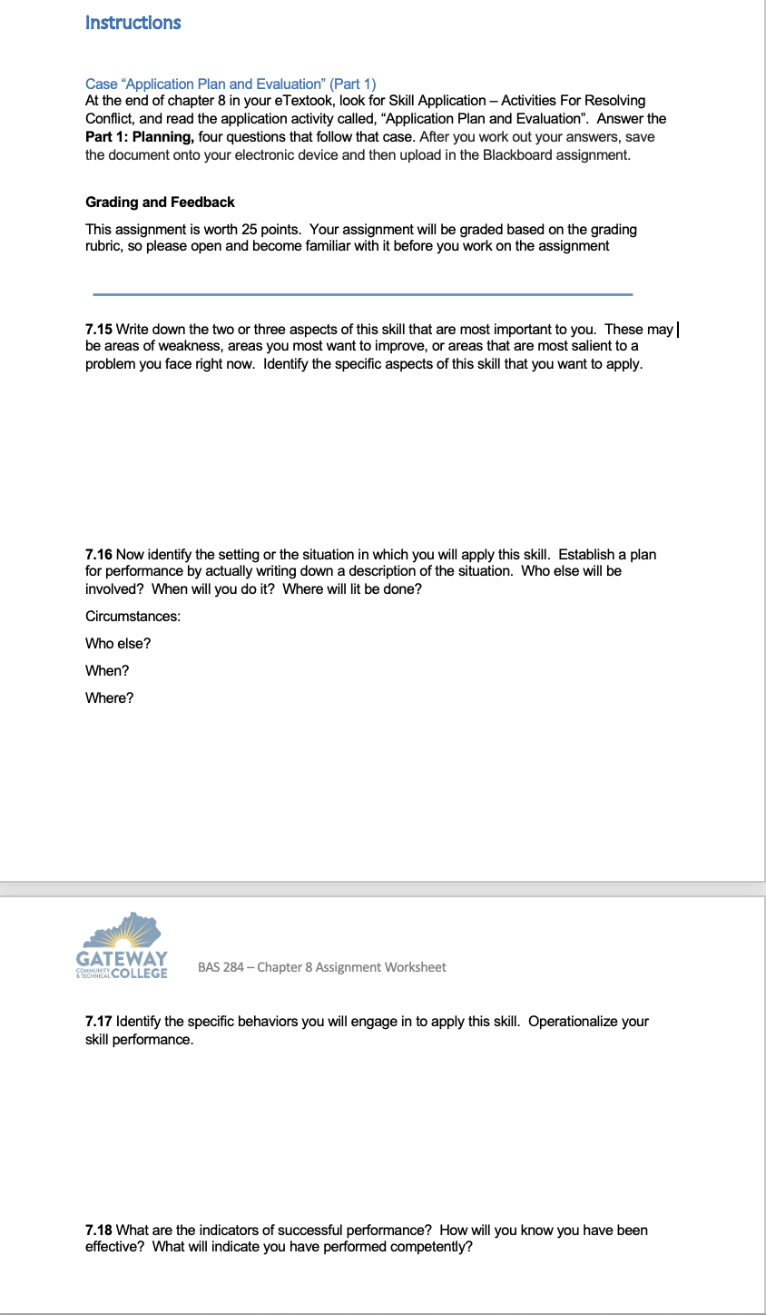 Solved Case "Application Plan and Evaluation" (Part 1) At | Chegg.com